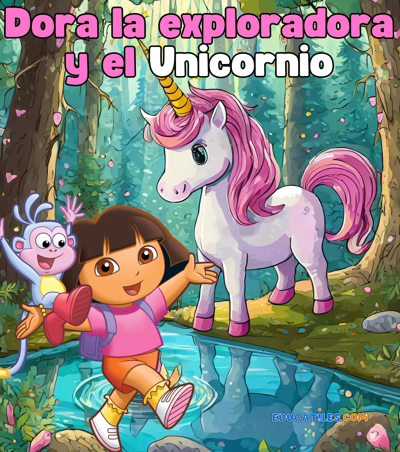 Dora la exploradora y el unicornio - Cuentos con Audio para Niños